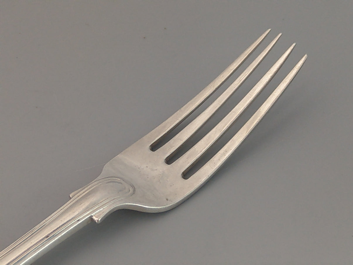 Antique Silver Fork King Pattern, George William Adams, c.1843 Engrave ...