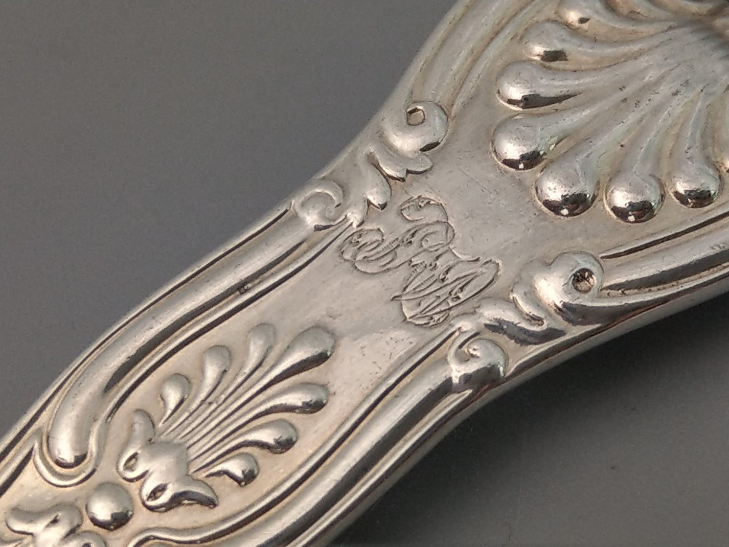 Antique Silver Fork King Pattern, George William Adams, c.1843 Engrave ...