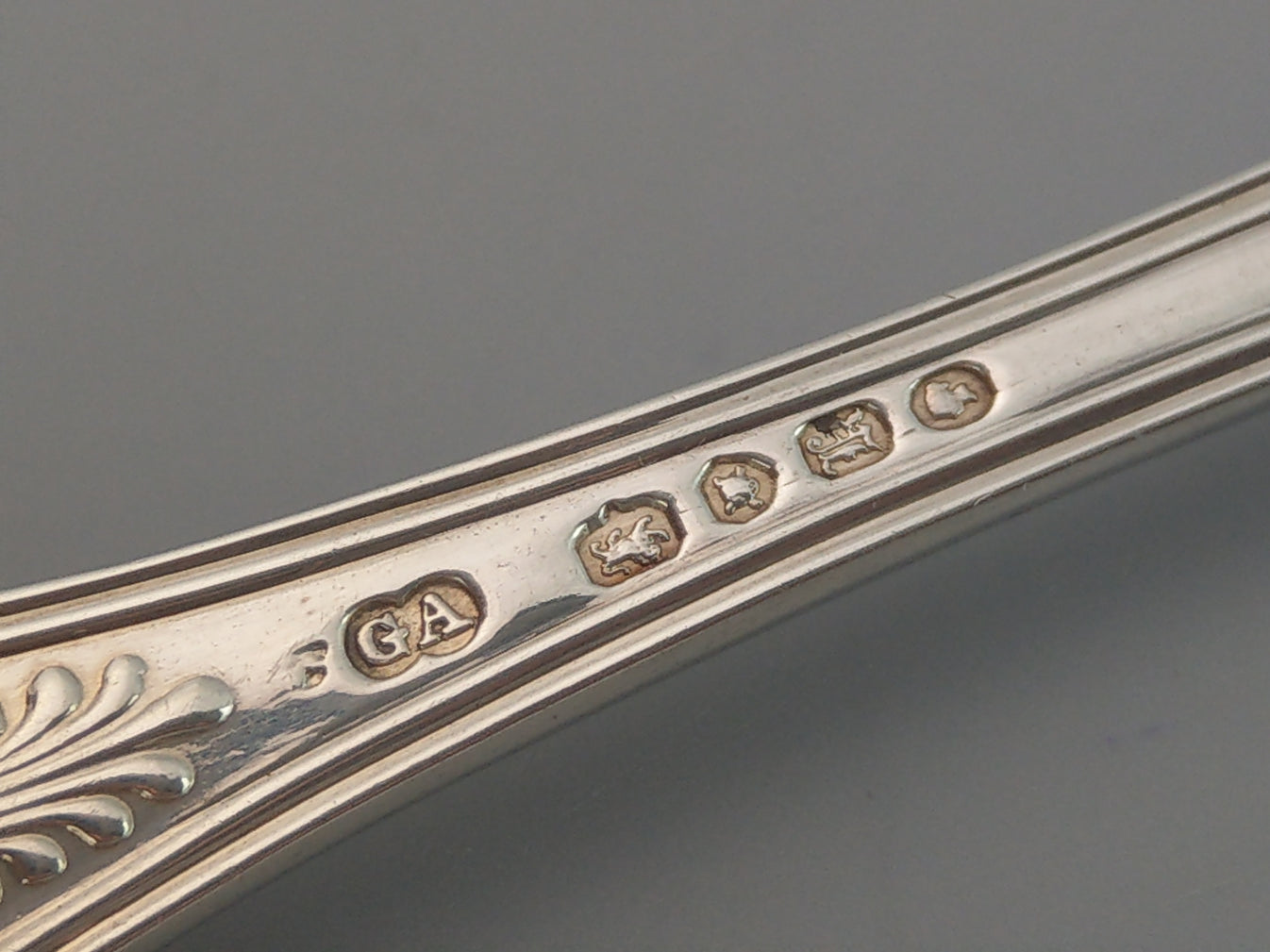 Antique Silver Fork King Pattern, George William Adams, c.1843 Engrave ...