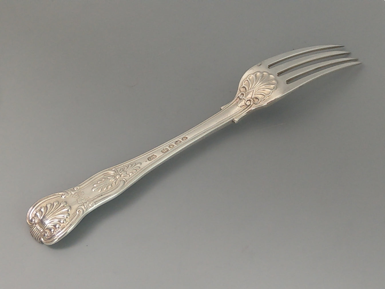 Antique Silver Fork King Pattern, George William Adams, c.1843 Engrave ...