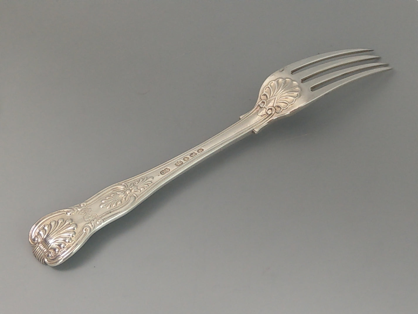 Antique Silver Fork King Pattern, George William Adams, c.1843 Engrave ...
