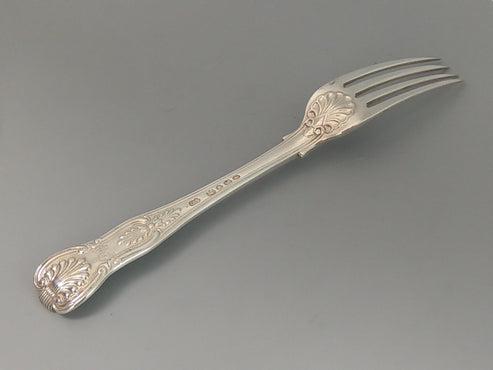 Antique Silver Fork King Pattern, George William Adams, c.1843 Engrave ...