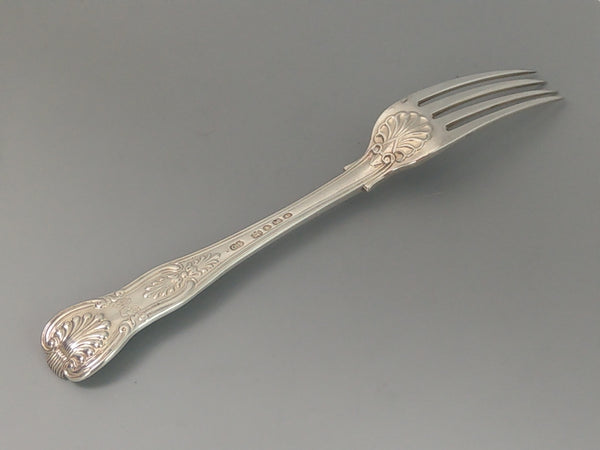 Antique Silver Fork King Pattern, George William Adams, c.1843 Engrave ...